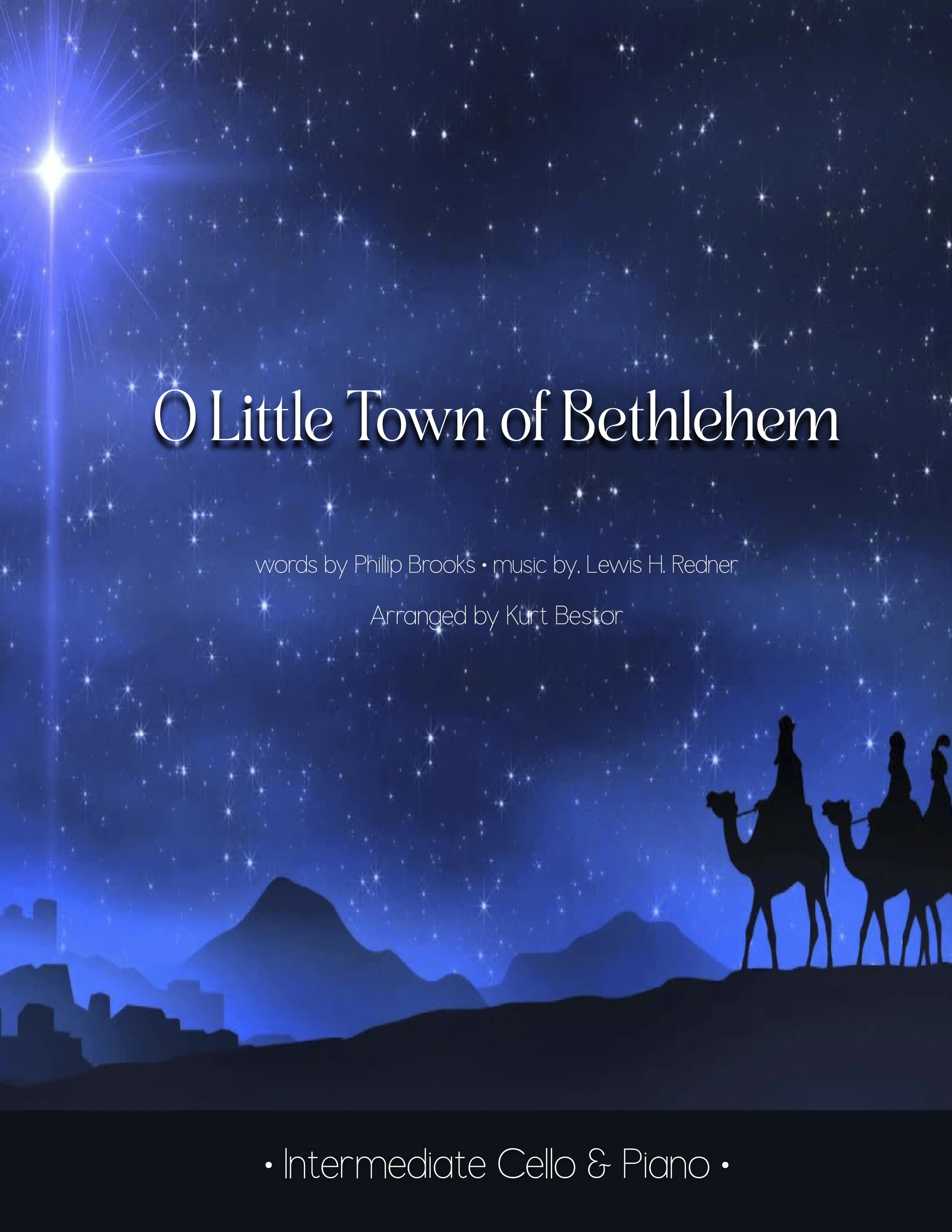 O Little Town of Bethlehem Cello Sheet Music (Intermediate) — Jenny ...