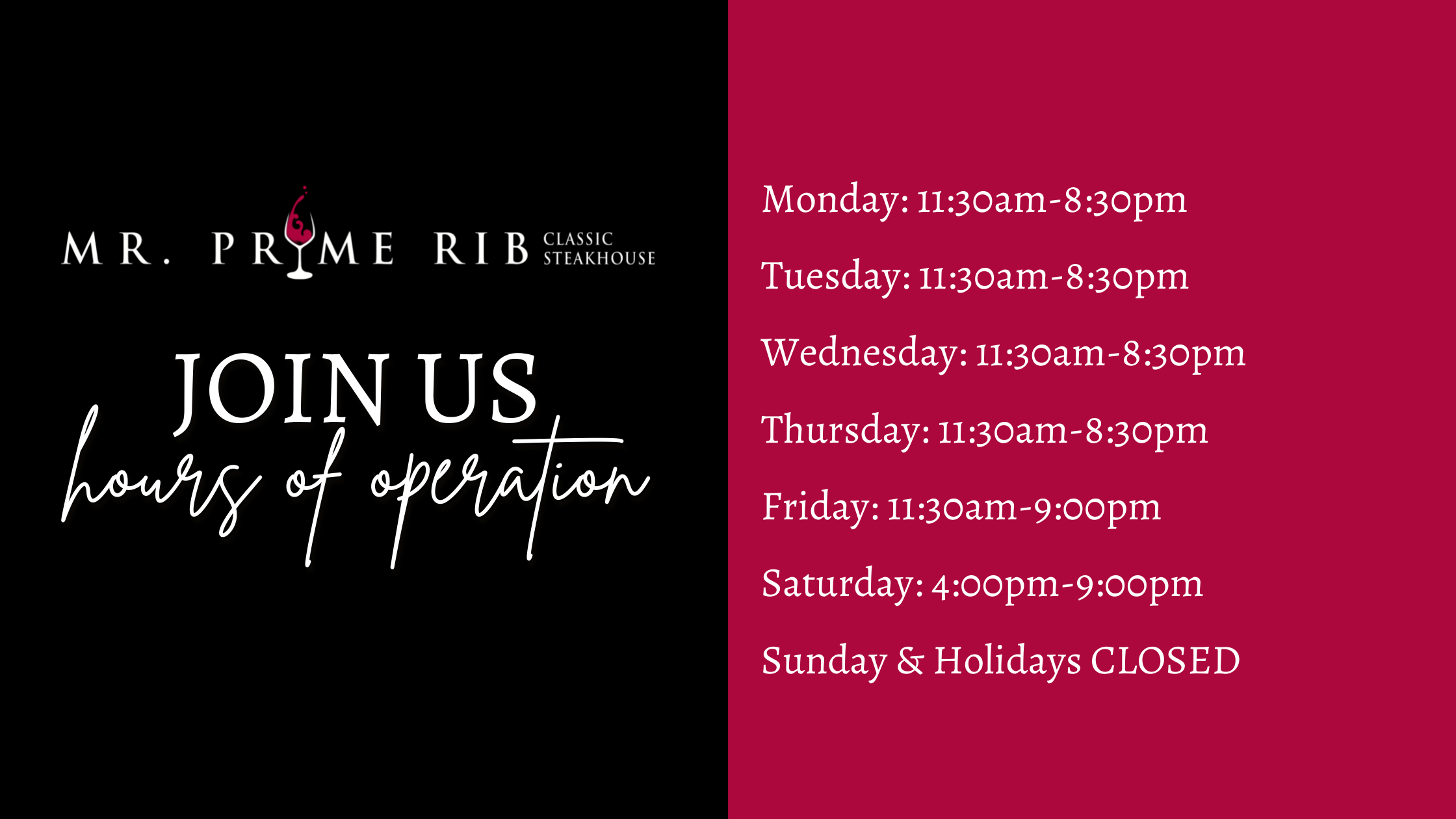 Mr. Prime Rib Steakhouse, Sudbury Ontario