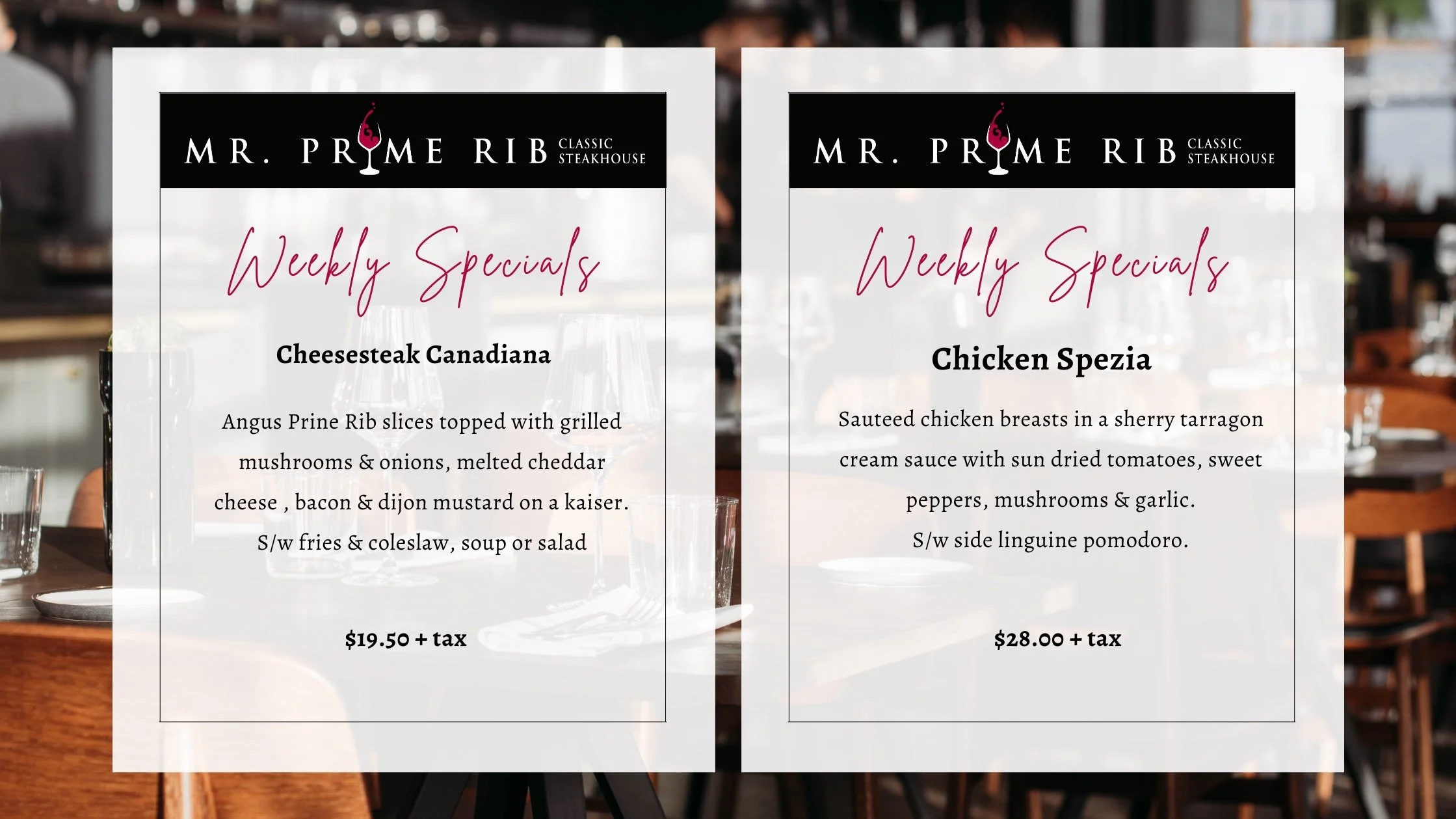 Mr. Prime Rib Steakhouse, Sudbury Ontario