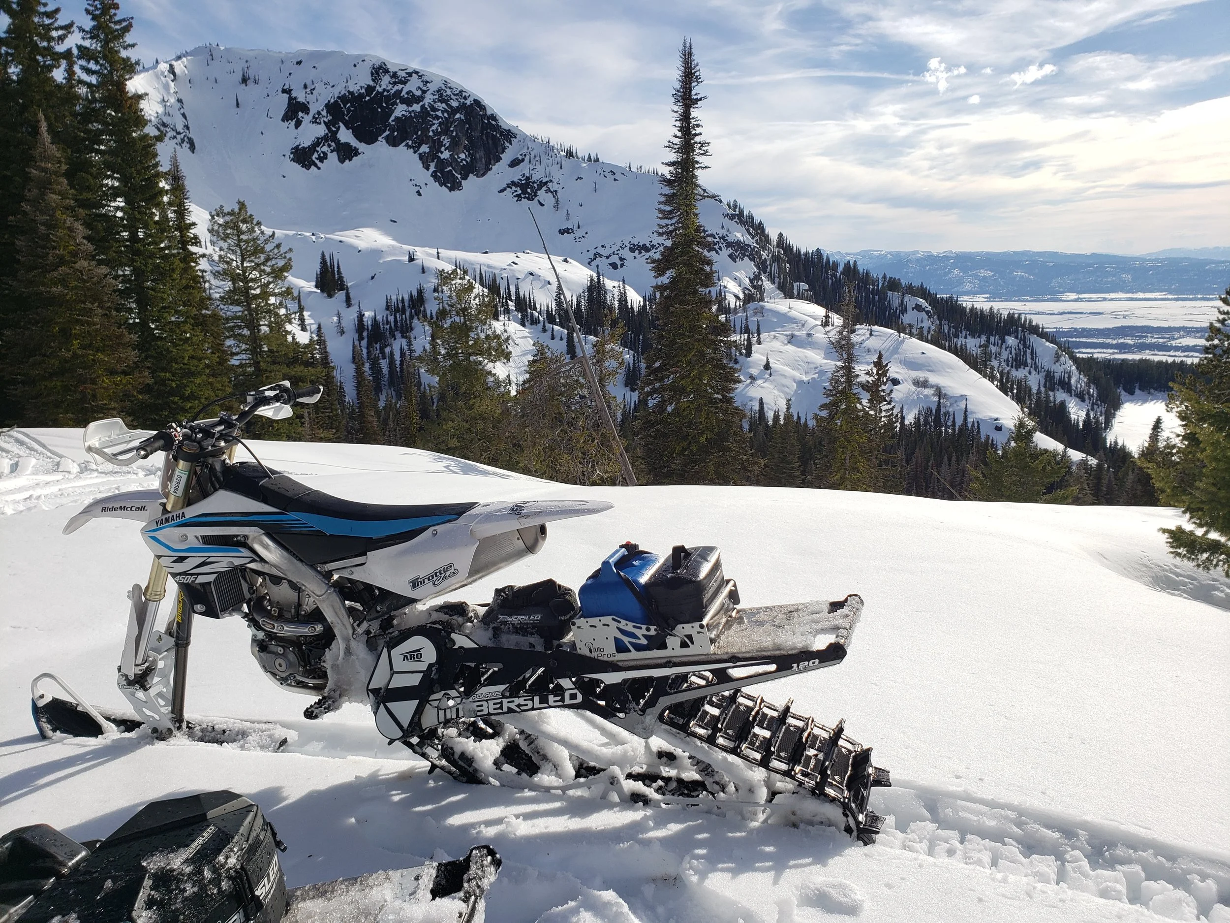 Mo Pros Timbersled and Snowbike Racks for Skis and Snowboards