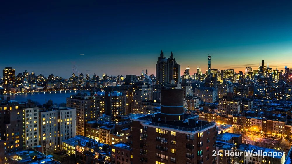 New York City Winter Skyline Wallpaper