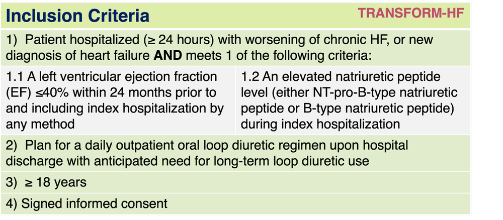 TRANSFORM-HF: Solving the Diuretic Mystery with a Twist of Vintage vs Modern — NephJC