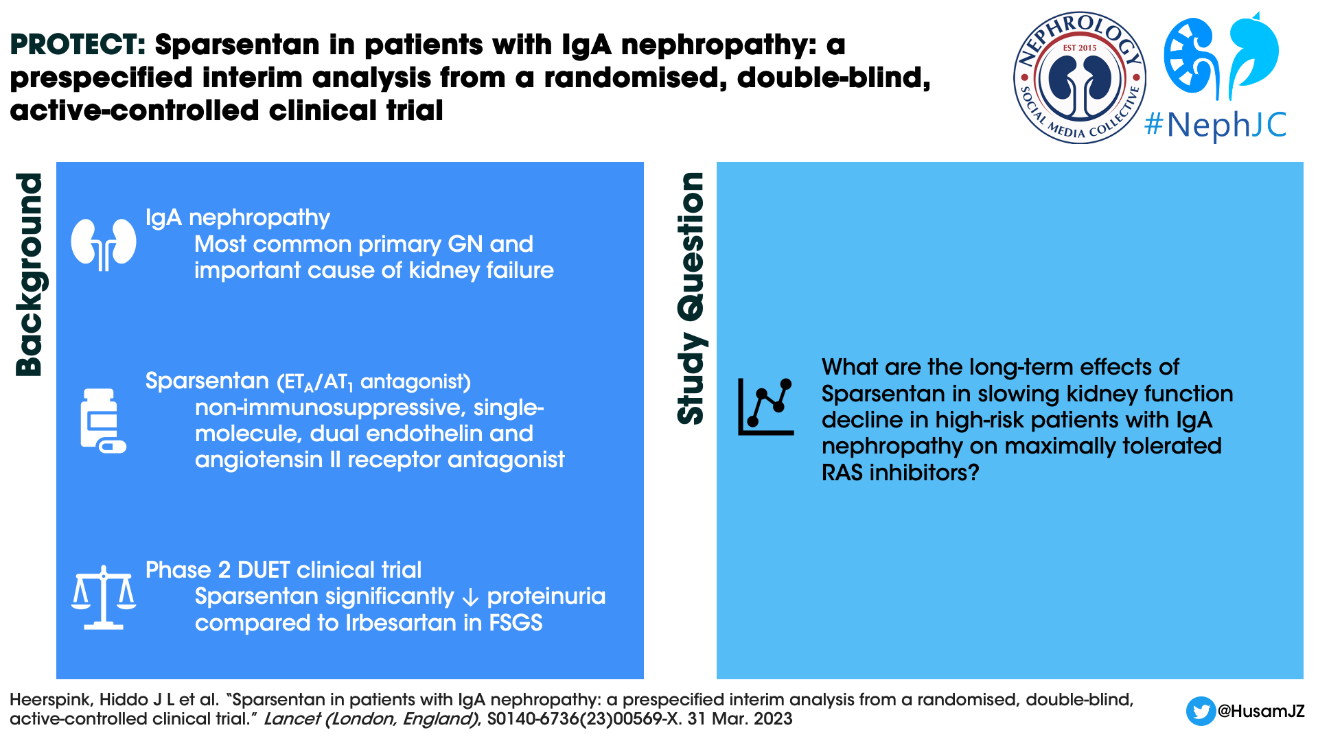 Sparsentan in IgA Nephropathy : The PROTECT trial — NephJC