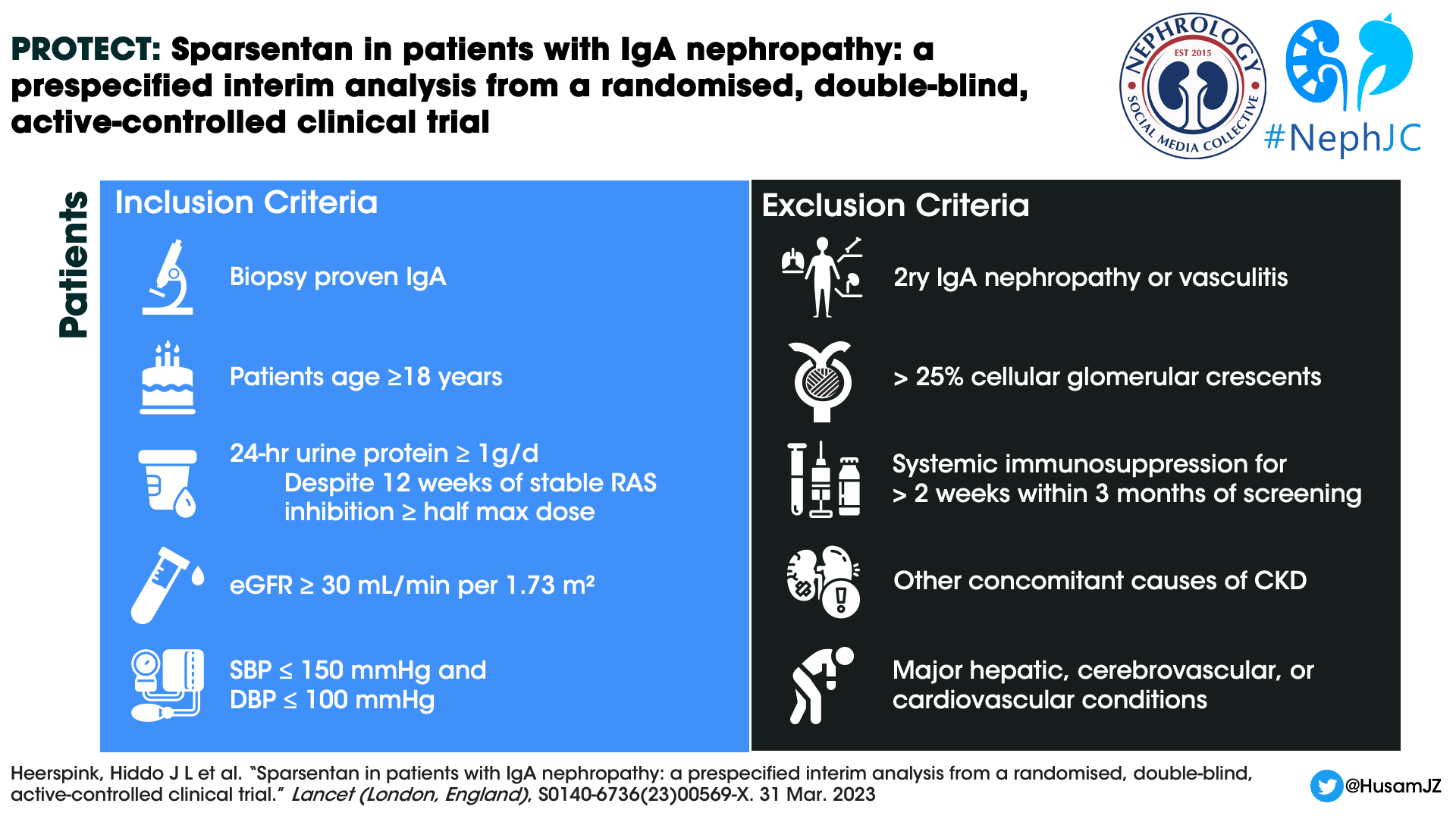 Sparsentan in IgA Nephropathy : The PROTECT trial — NephJC