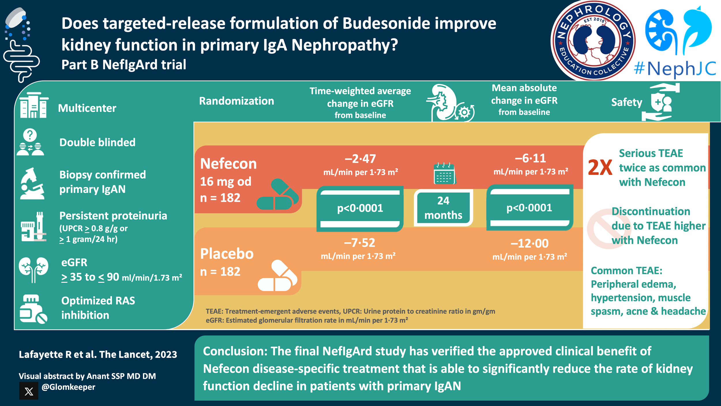 Nefecon in IgA Nephropathy, the Nefigard trial — NephJC