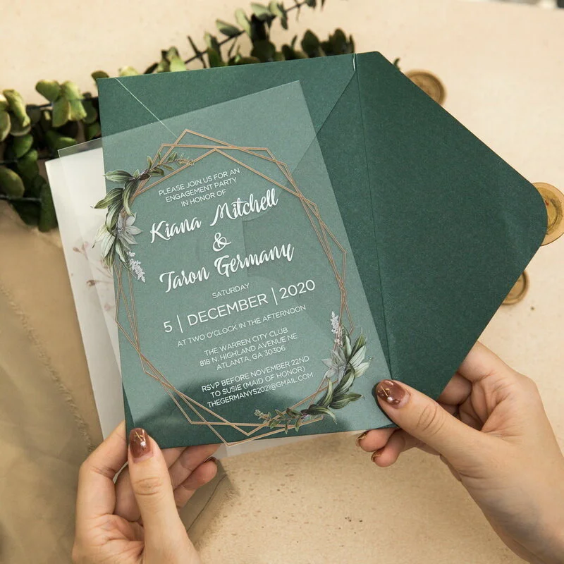Clear Acrylic Invitation — KSW Exclusive Invitations