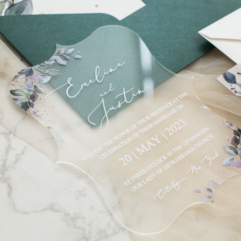 Clear Acrylic Invitation — KSW Exclusive Invitations