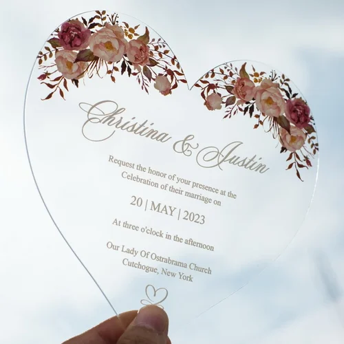 Clear Acrylic Invitation — KSW Exclusive Invitations