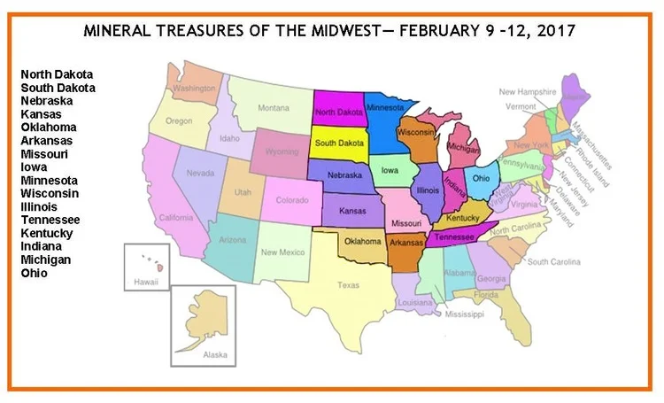 "Mineral Treasures of the Midwest" — Tucson Gem & Mineral Society