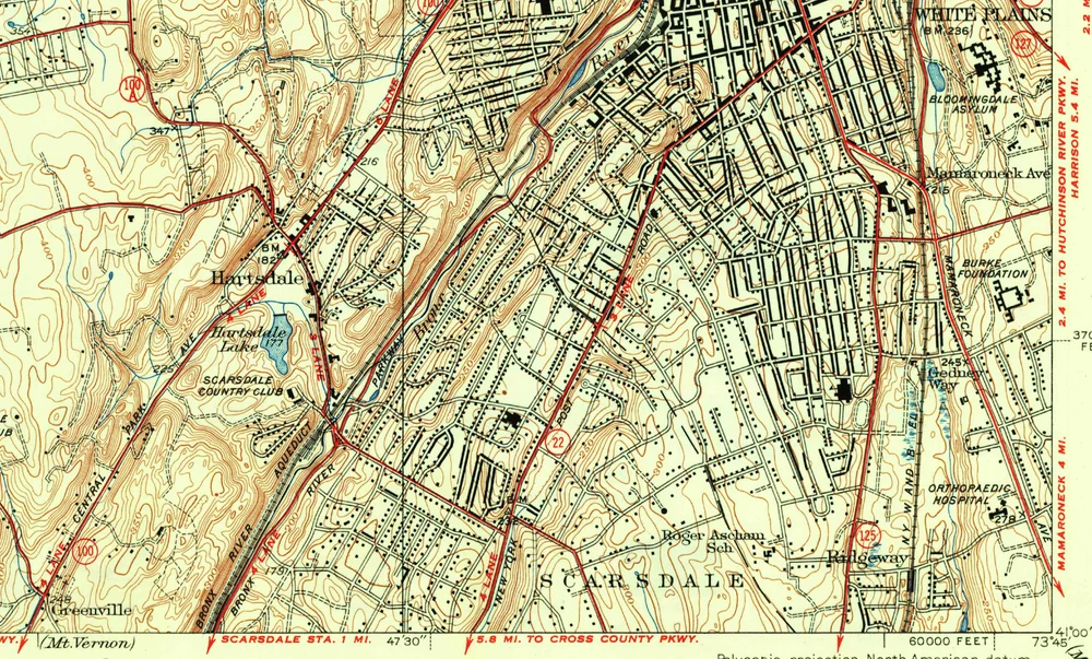 Scarsdale Map in 1938 — Scarsdale Historical Society
