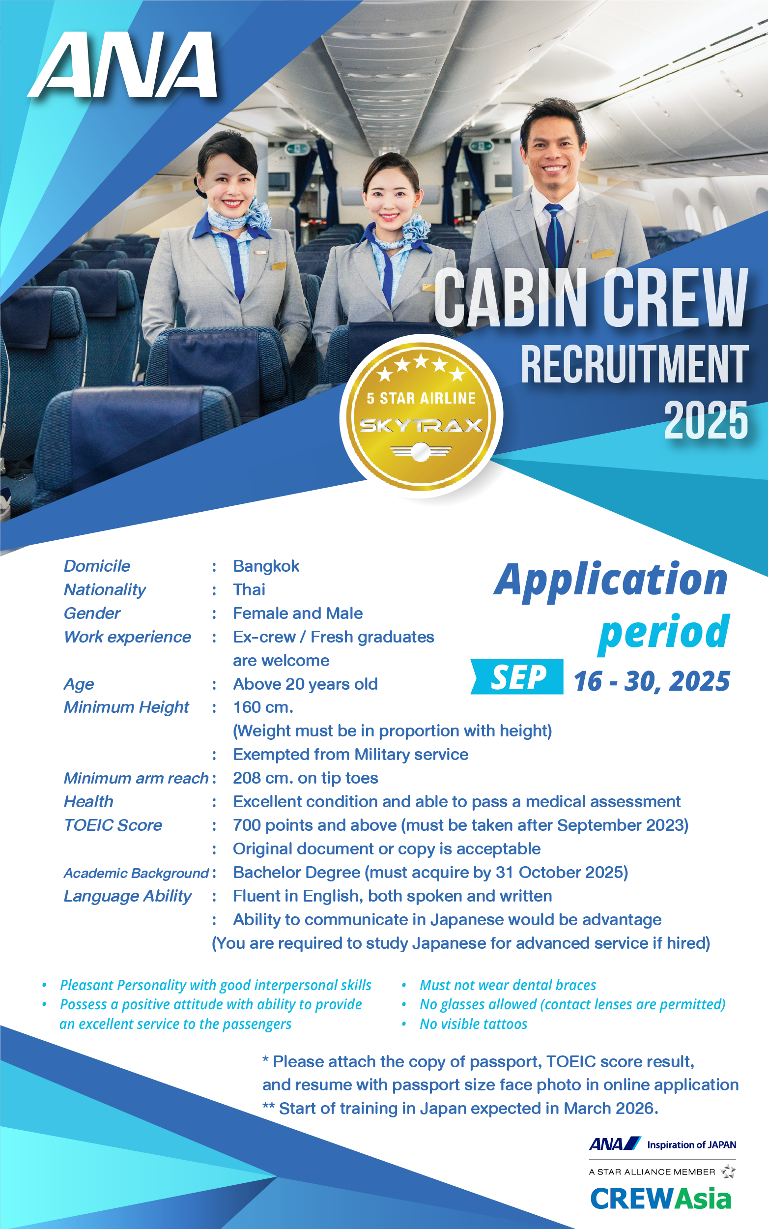 Recruitment cabin crew - Viajessindestino.com