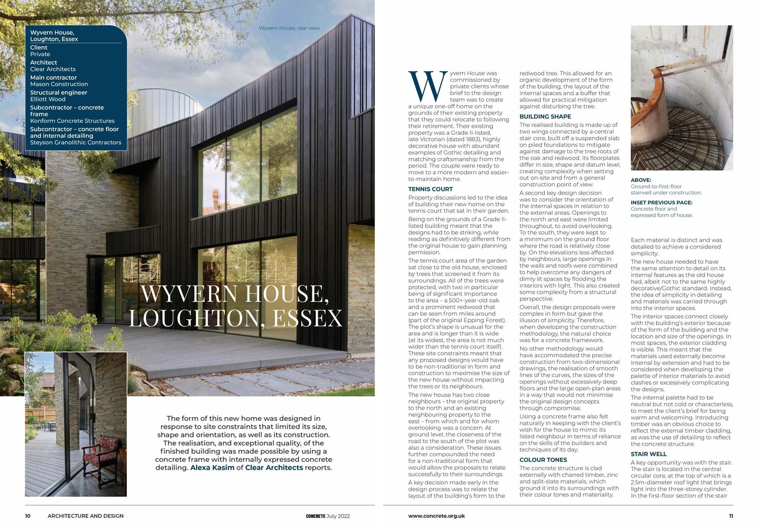 Wyvern House is featured in Concrete Magazine — Mason Construction