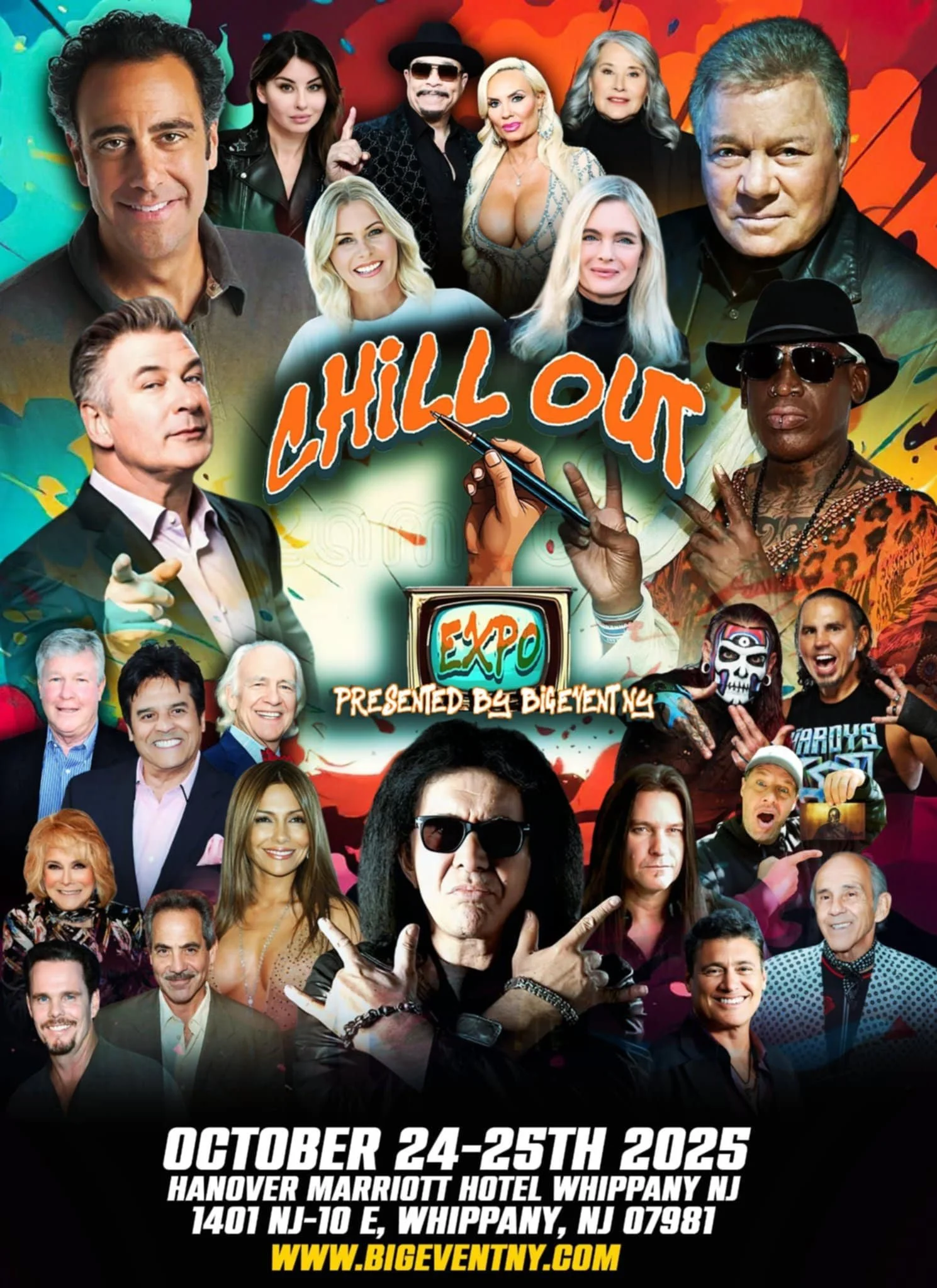 Chill Out NJ Expo | GENE SIMMONS, DENNIS RODMAN, ICE T, COCO, WILLIAM ...