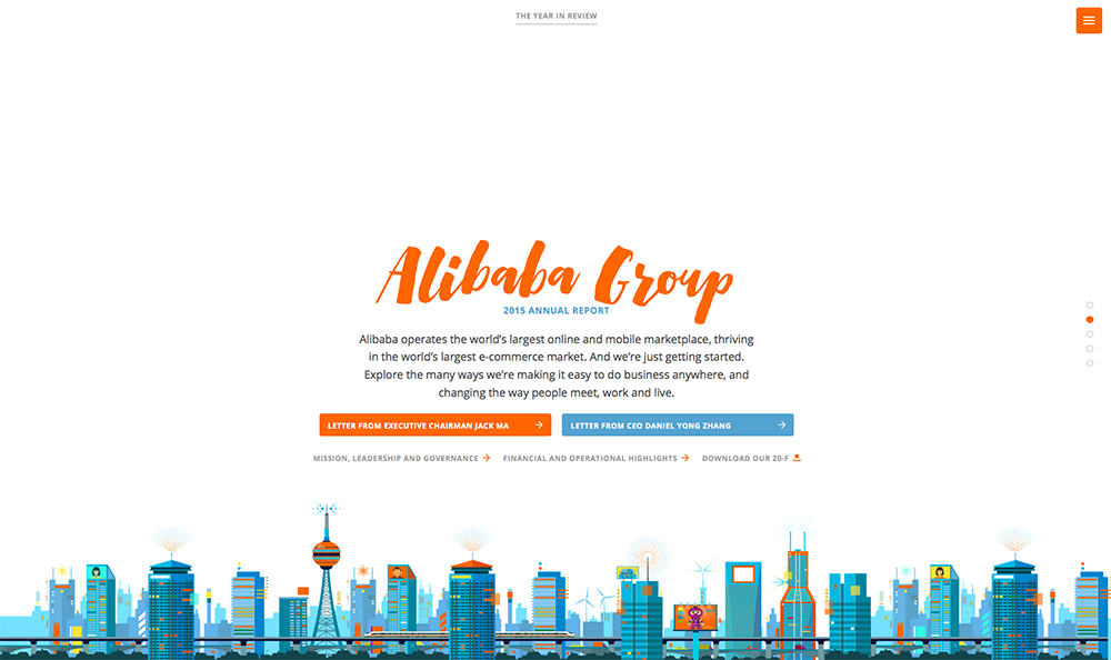 Alibaba Annual report — Peter Greenwood illustrator