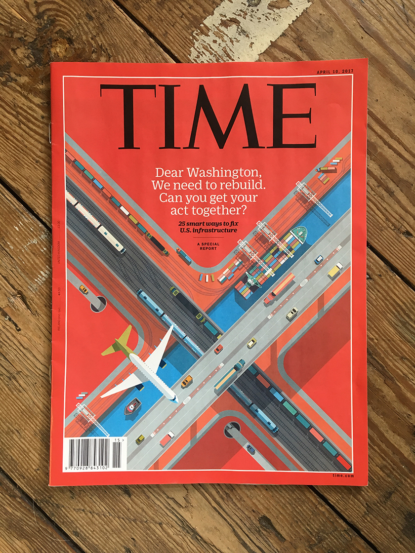 Time Magazine Cover — Peter Greenwood illustrator