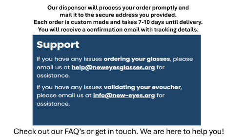 New Ordering Site — New Eyes for the Needy