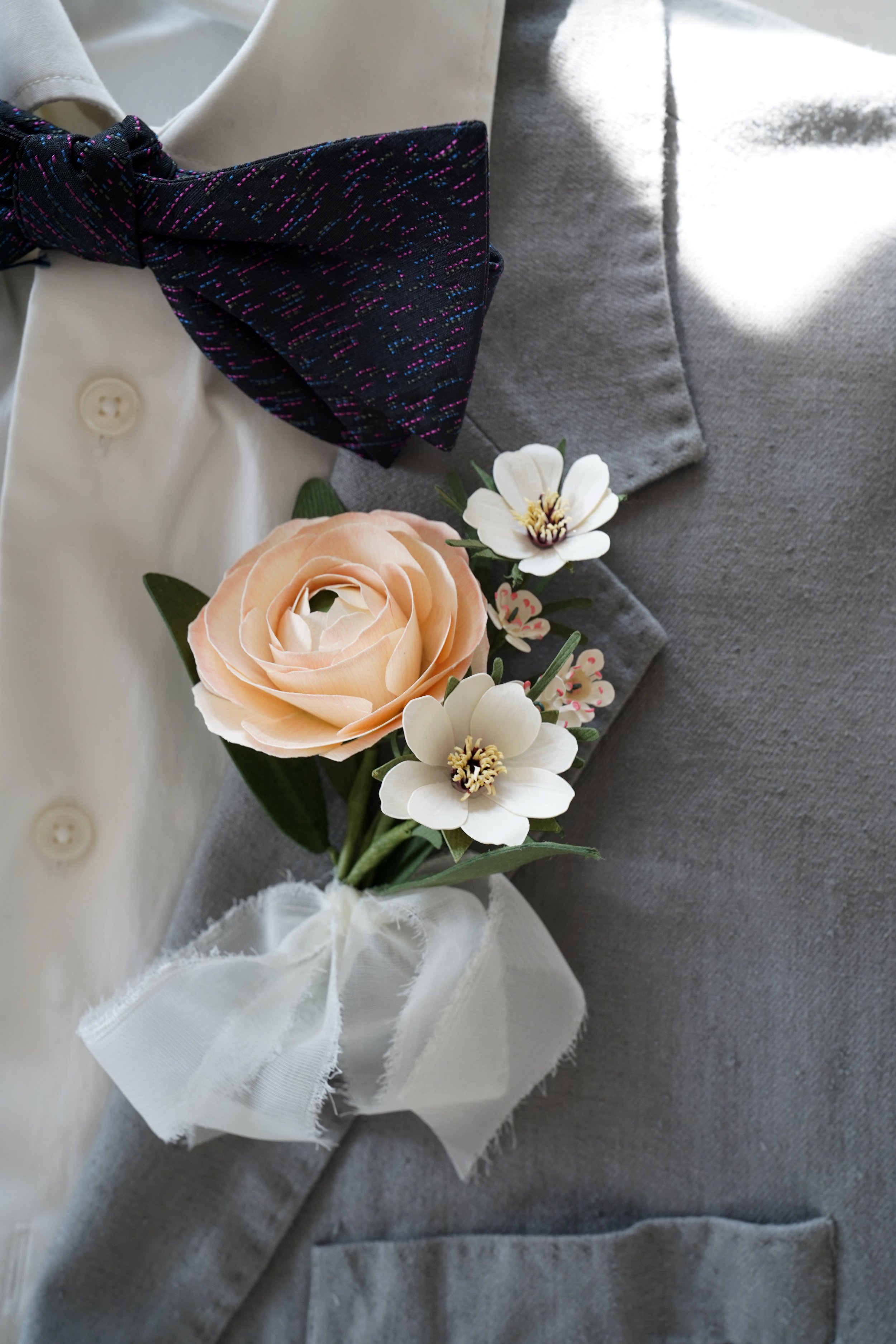 Timeless Elegance: Handmade Paper Flower Bridal Bouquet for a Court ...
