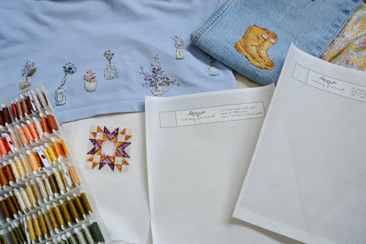 Free Printable Blank Cross Stitch Sheets — Ashley General Handmade