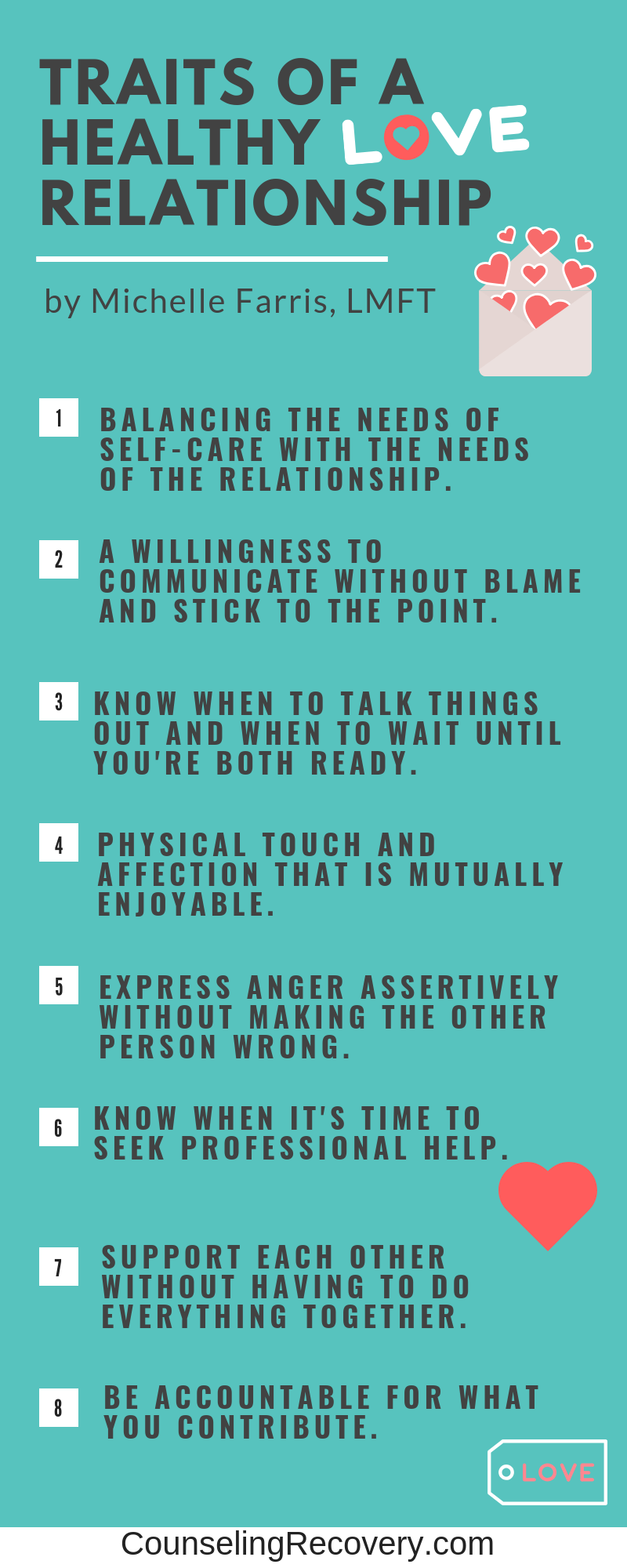 Traits of a Healthy Relationship — Counseling Recovery, Michelle Farris ...