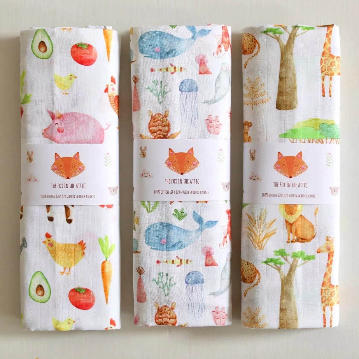 Custom Wedding Illustration, Muslin Blankets & Baby Gifts – The Fox in ...