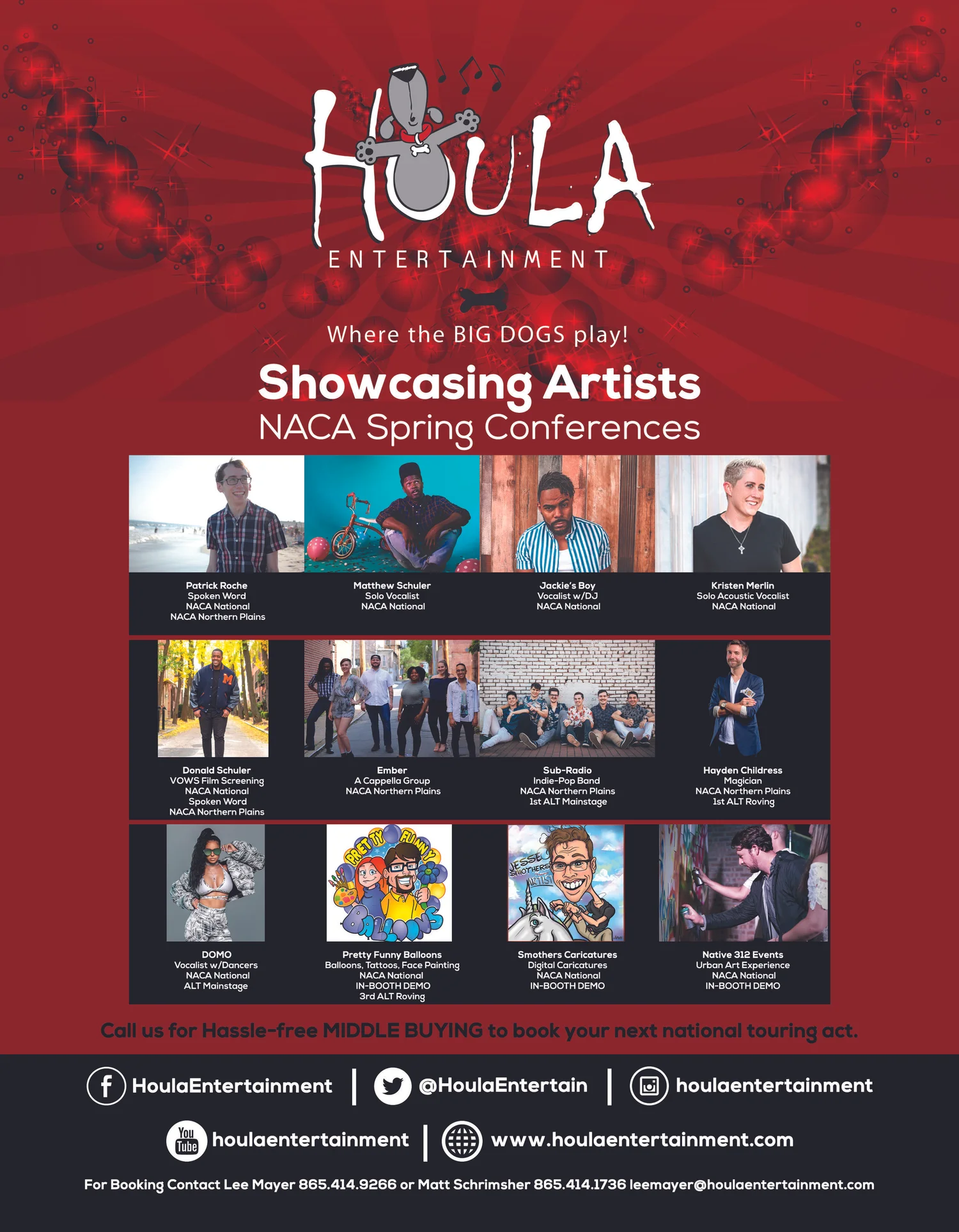 Houla Entertainment 2019 Spring NACA Showcasing Artists Announced ...