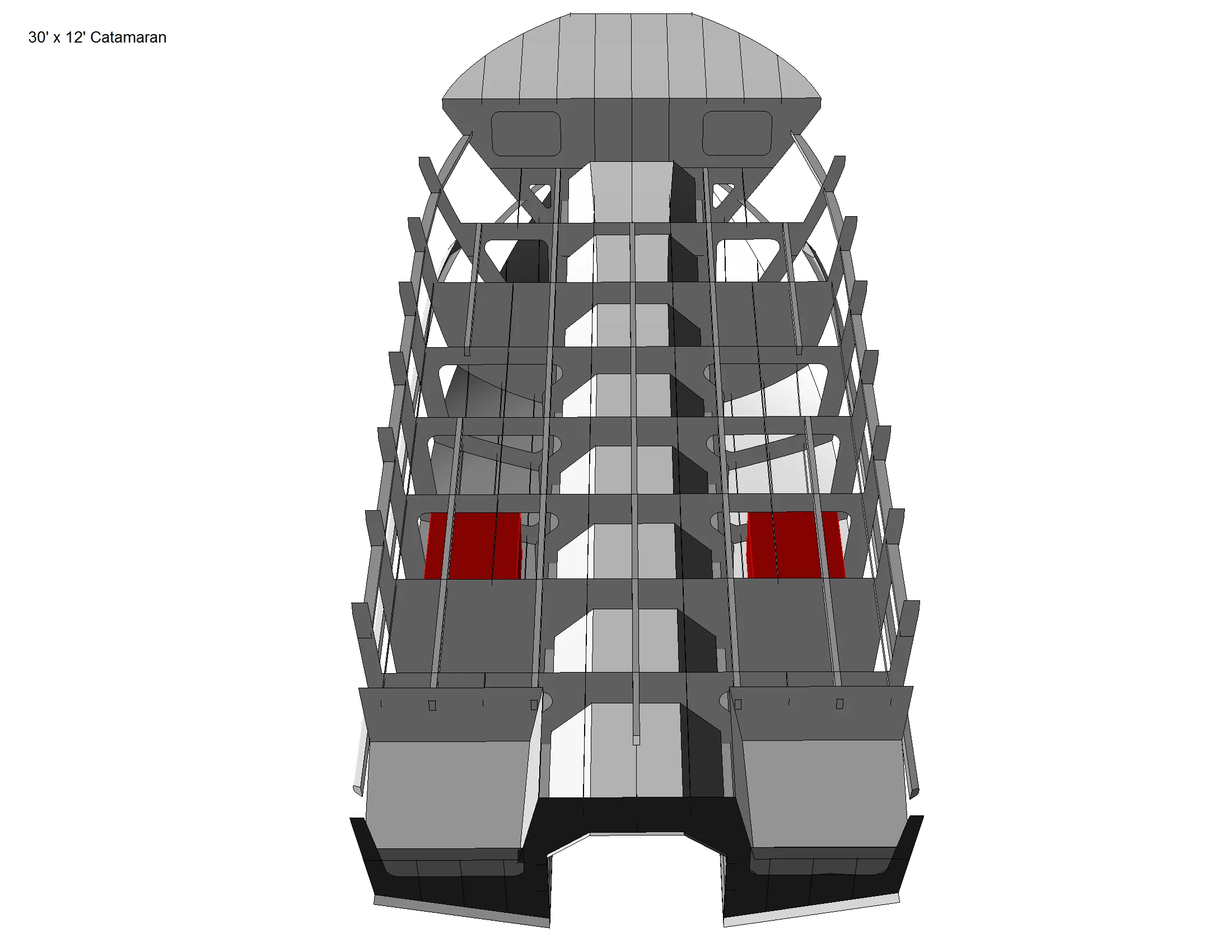 30' X 12' POWER CATAMARAN — Coastwise Marine Design Inc.