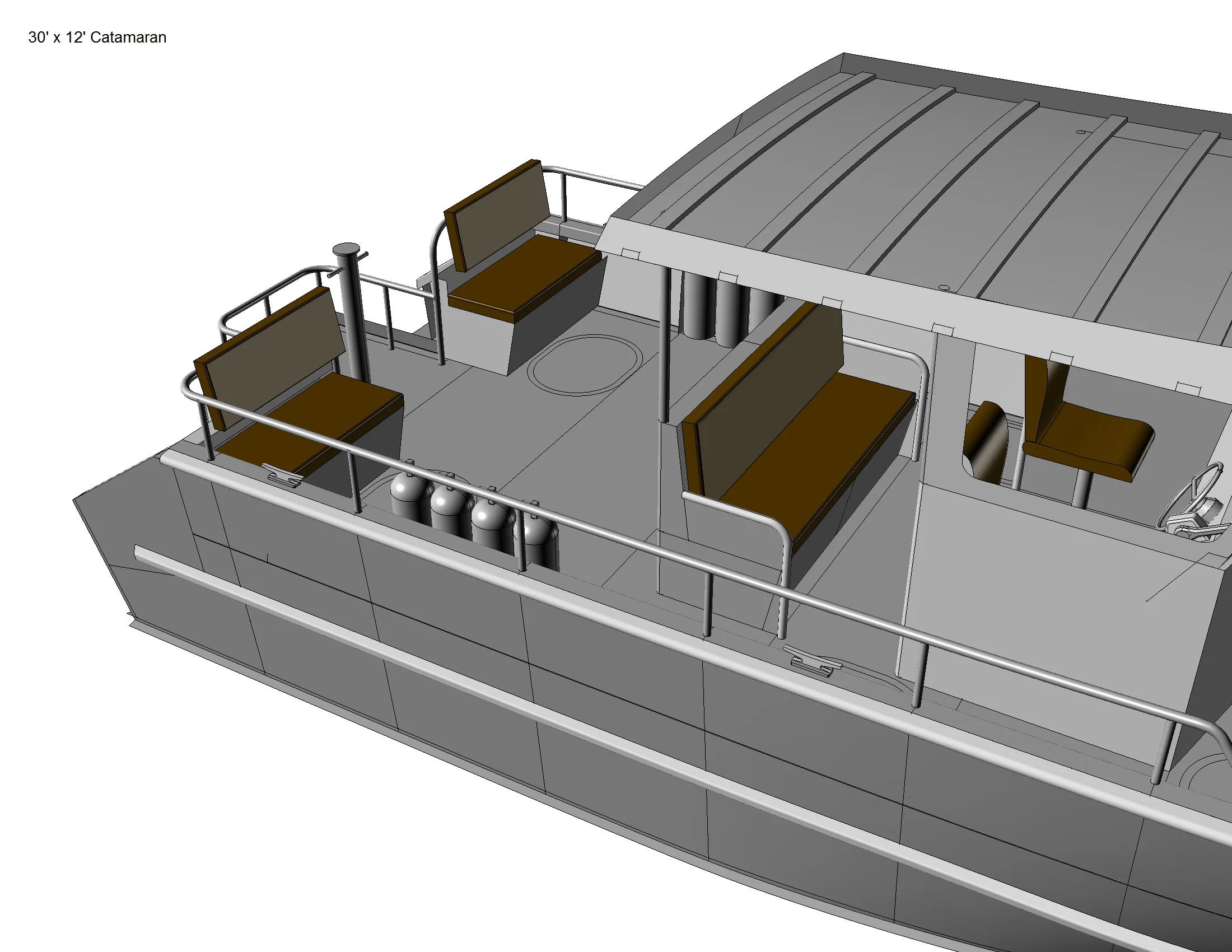 30' X 12' POWER CATAMARAN — Coastwise Marine Design Inc.