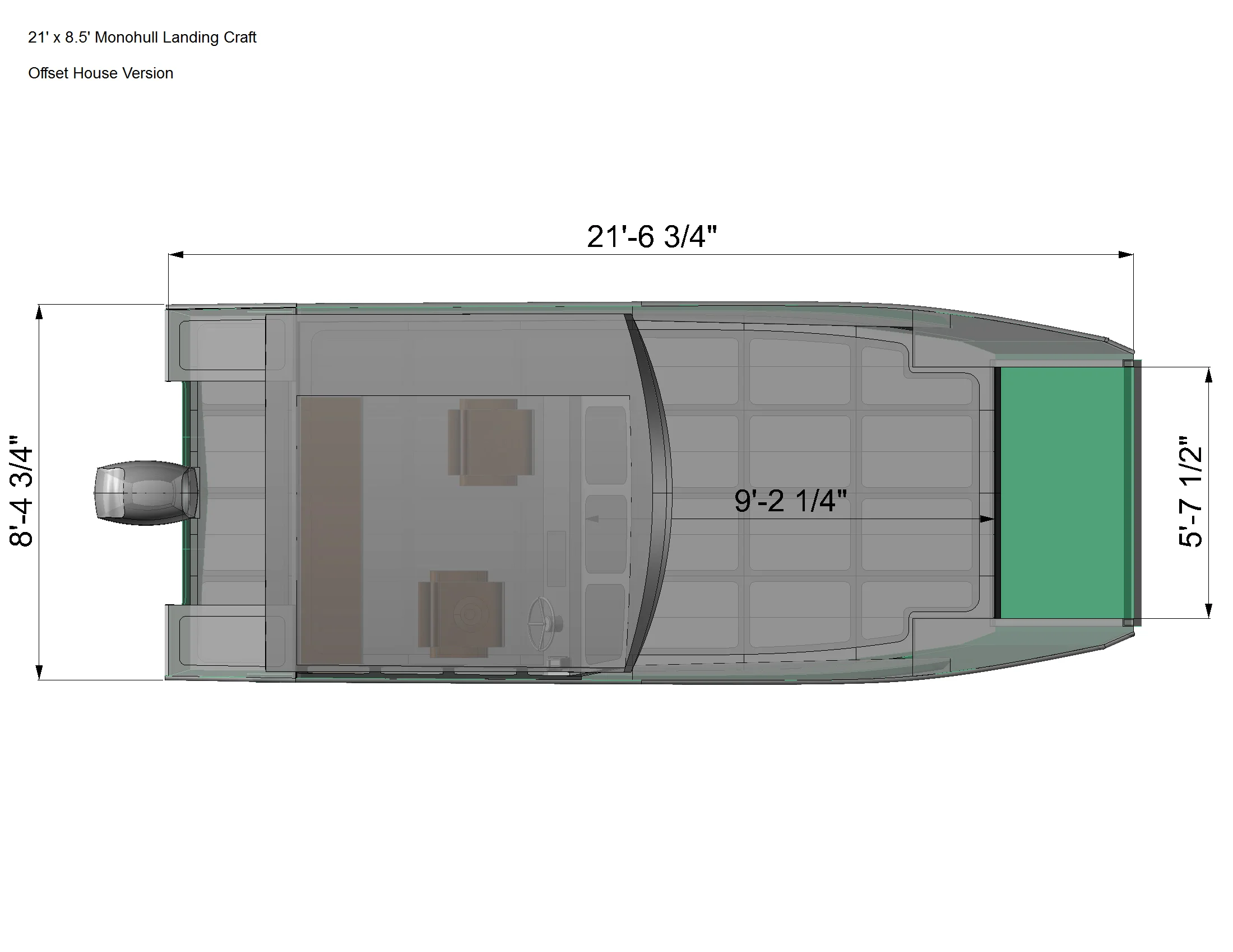 21' X 8.5' LANDING CRAFT VARIATIONS — Coastwise Marine Design Inc.