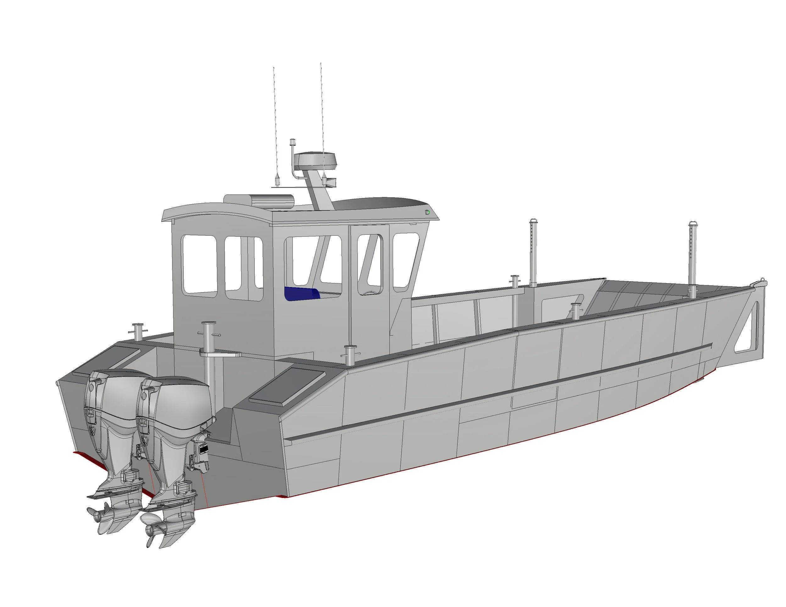 33' x 12' Aluminum Landing Craft — Coastwise Marine Design Inc.