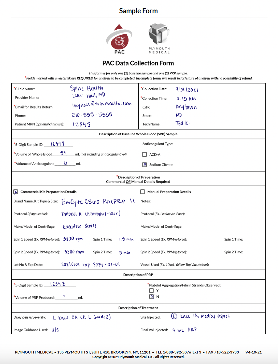 PAC Instructions — PLYMOUTH MEDICAL