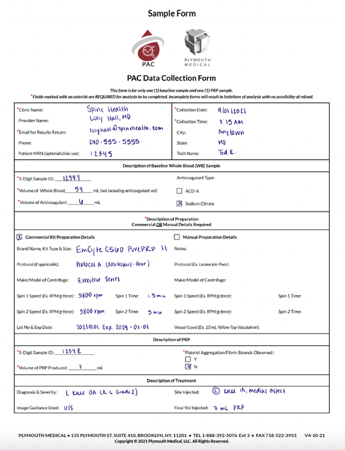 PAC Instructions — PLYMOUTH MEDICAL