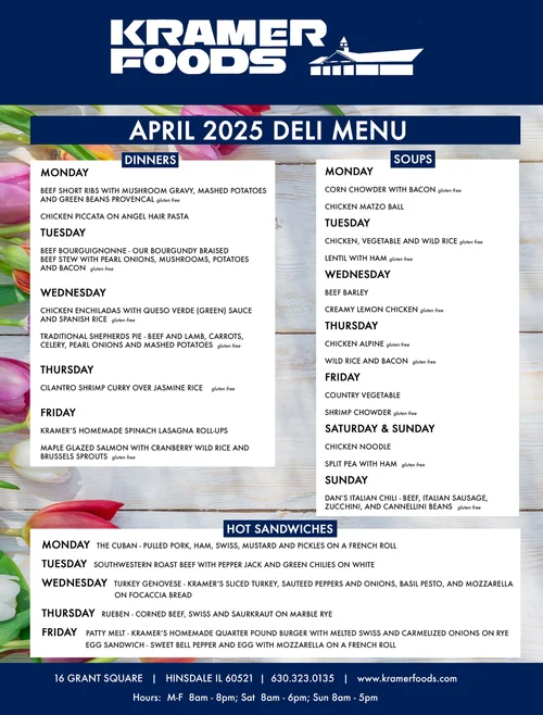 Deli's Soup, Salad and Dinner Menu — KRAMER FOODS