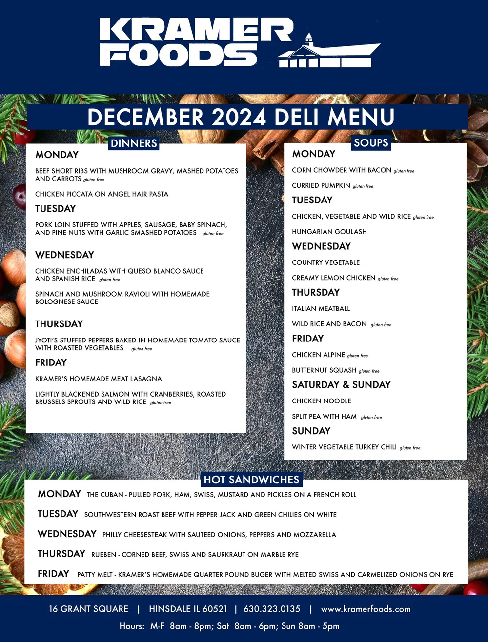 Deli's Soup, Salad and Dinner Menu — KRAMER FOODS