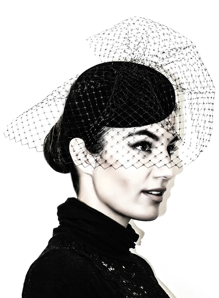 "The Classics" Mini Beret Black with veil — Leah C. Couture Millinery ...