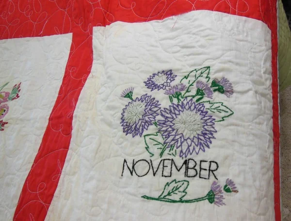 Vintage State Flower Quilt