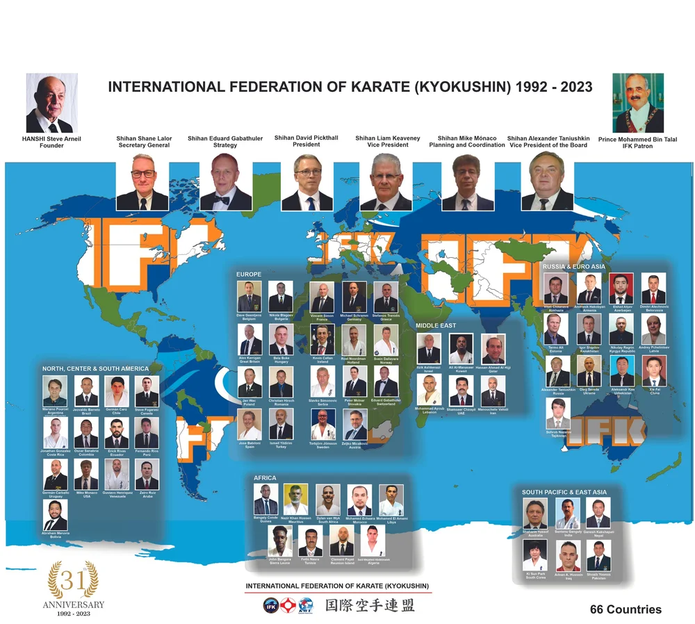 World Map — IFK (Kyokushin)