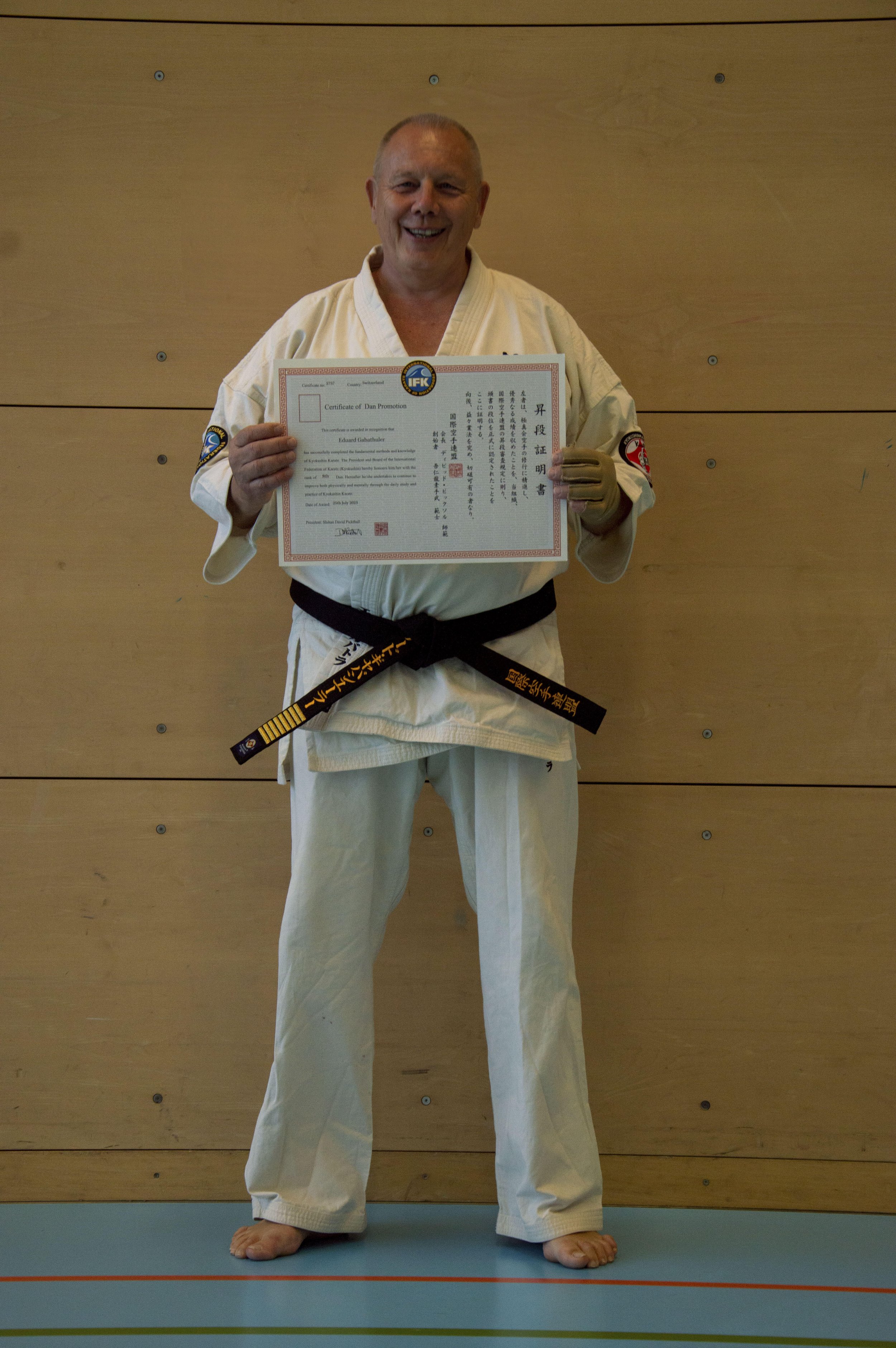 Shihan Eddy Gabathuler Promoted to 8th Dan — IFK (Kyokushin)