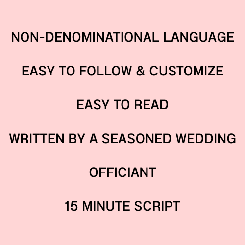 Bilingual Wedding Ceremony Script English & Spanish Guión de ceremonia ...