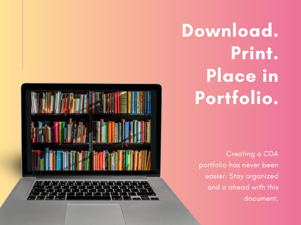 CDA Fully Written Competency II BUNDLE (Includes RC 1-9) Portfolio ...