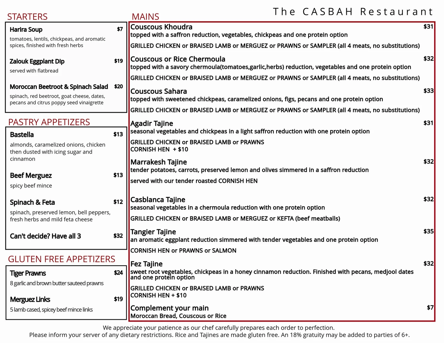 The Casbah Restaurant