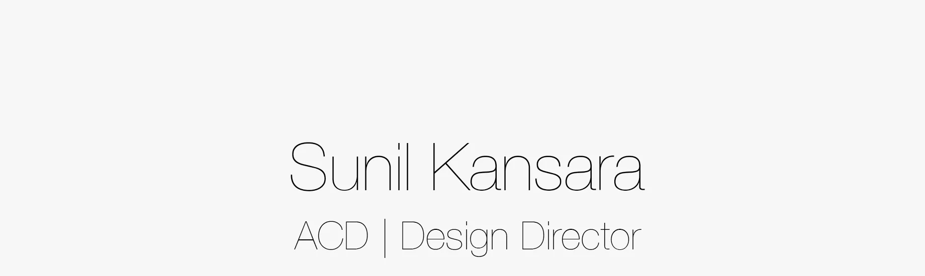 Kansara Logo Sunil Kansara ACD | Design Director