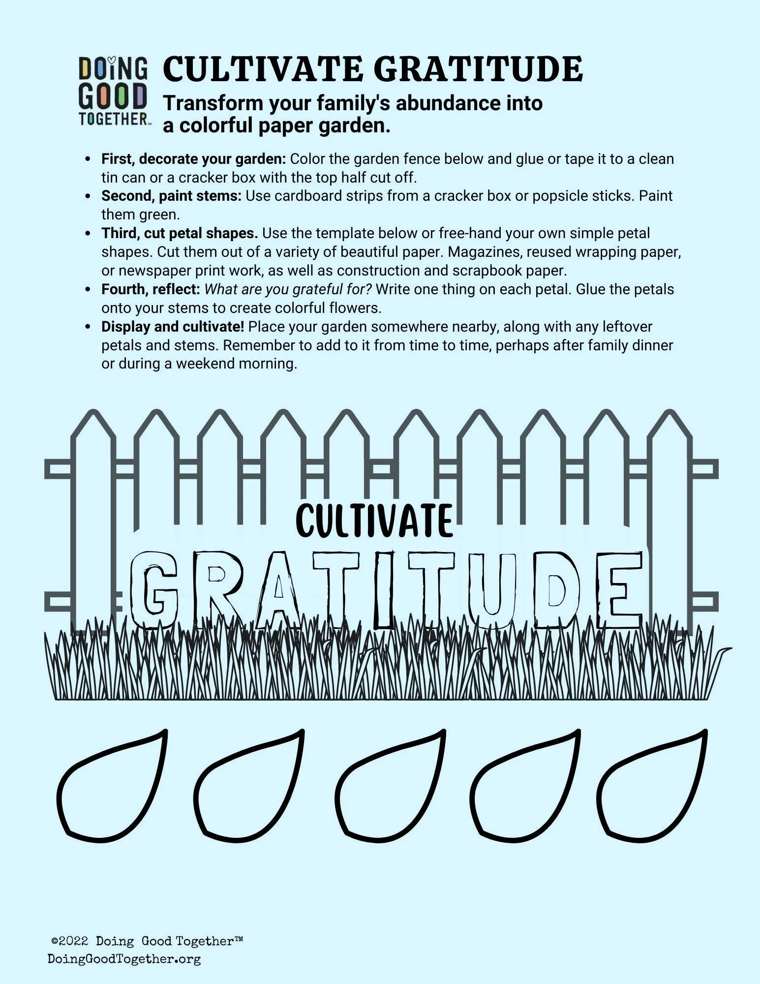 Cultivate a Gratitude Garden — Doing Good Together™
