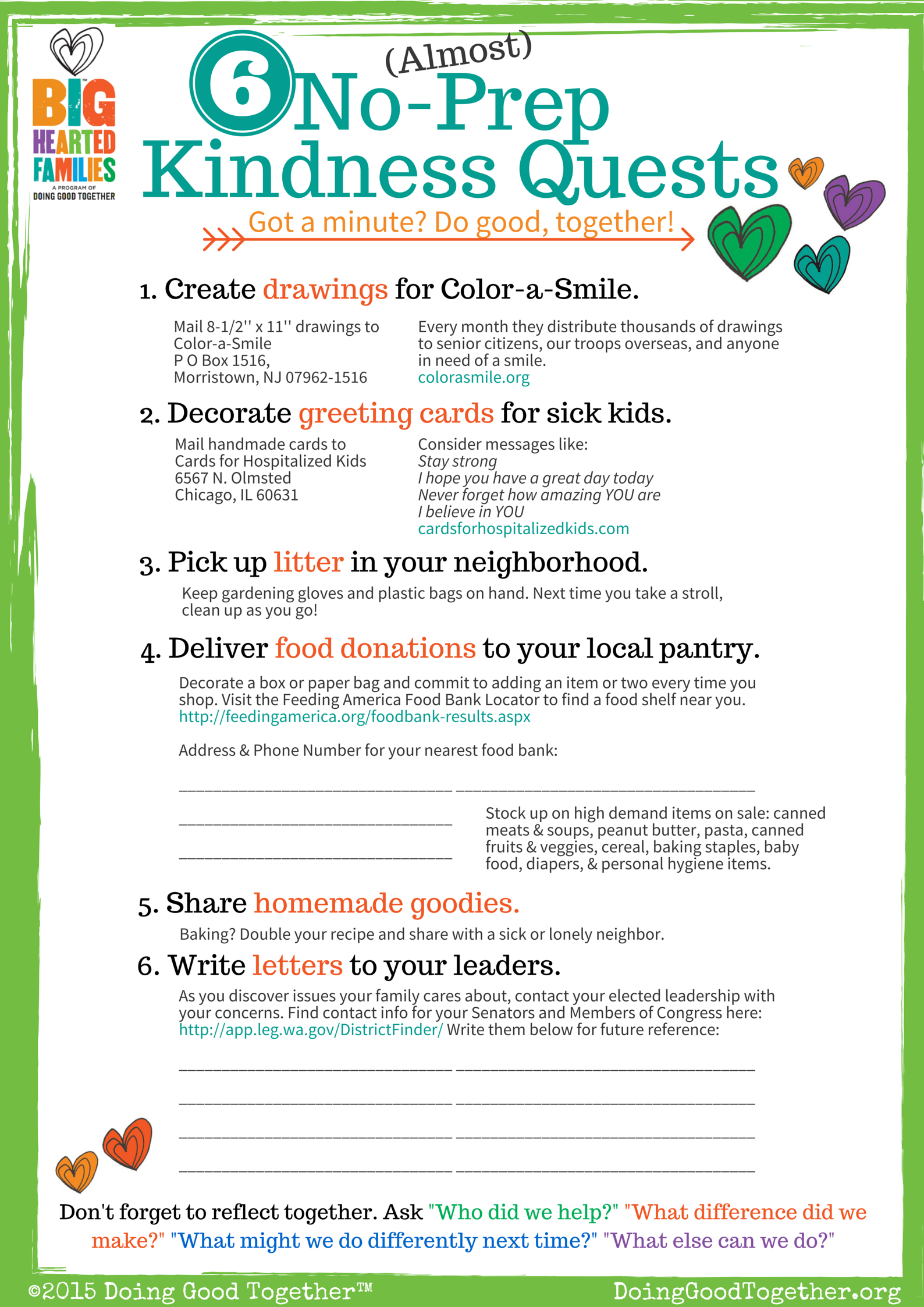 6 No Prep Kindness Quests — Doing Good Together™