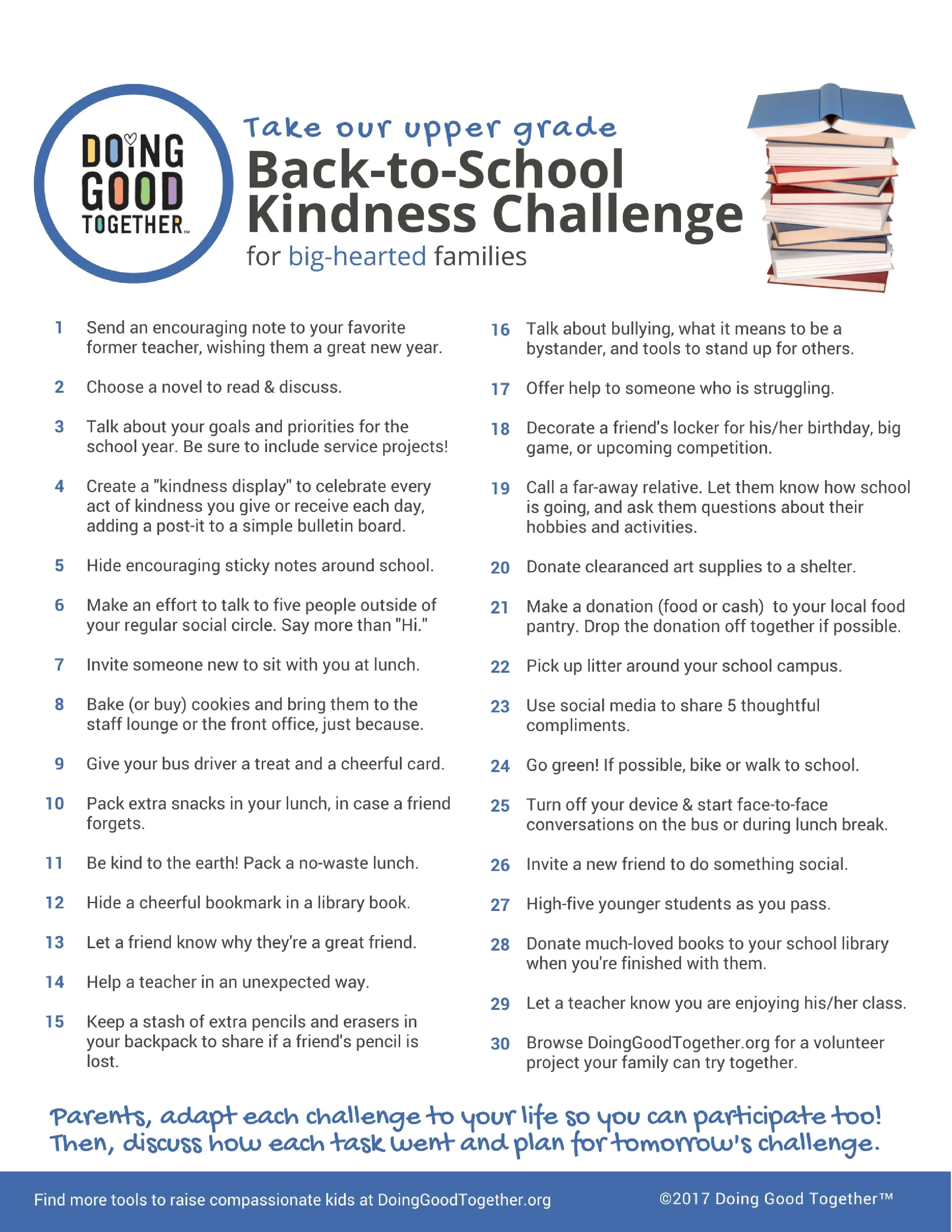 Commit to Kindness: Tools for a Big-Hearted School Year — Doing Good ...