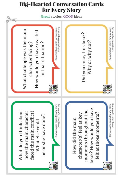 Discuss Every Story with Printable Conversation Cards — Doing Good ...