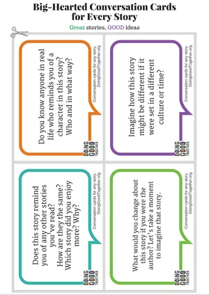Discuss Every Story with Printable Conversation Cards — Doing Good ...