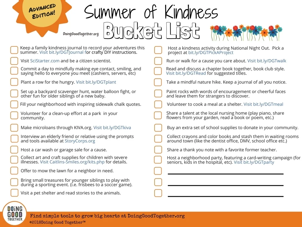 50 Summer Bucket List Ideas for Kids | FREE Printables! — Doing Good ...
