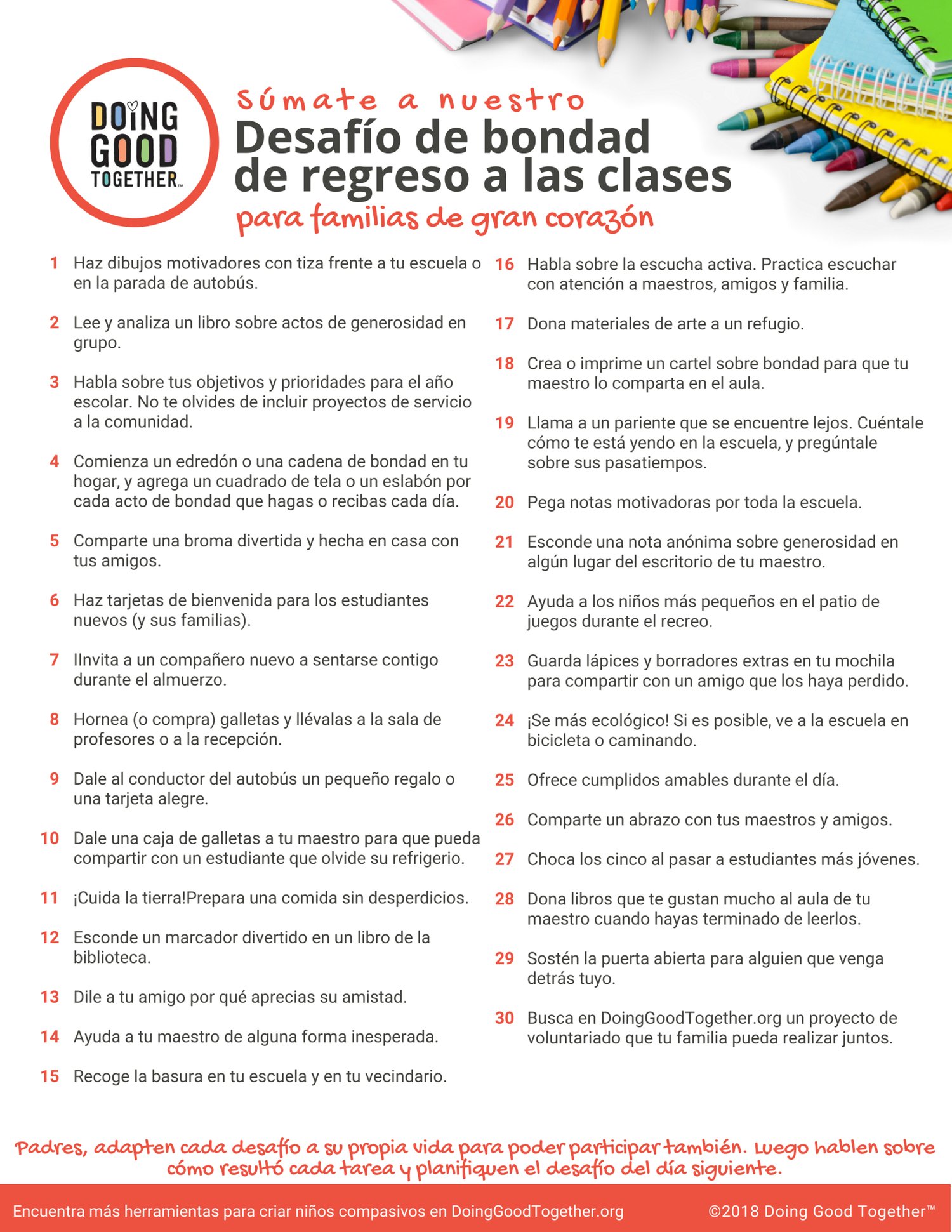 Take the Back-to-School Kindness Challenge — Doing Good Together™