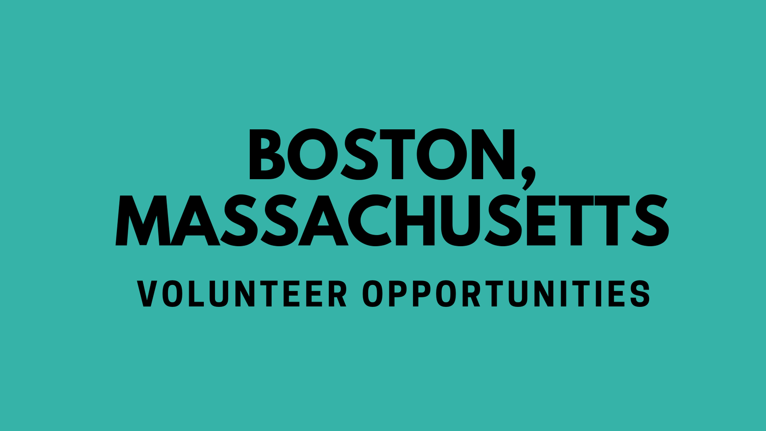 Boston Family Volunteer Opportunities — Doing Good Together™