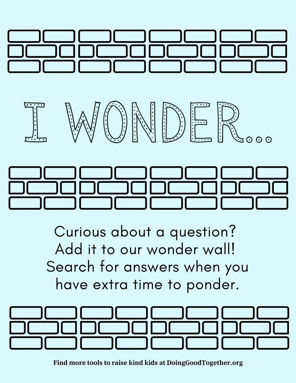 Create an "I Wonder" Wall — Doing Good Together™